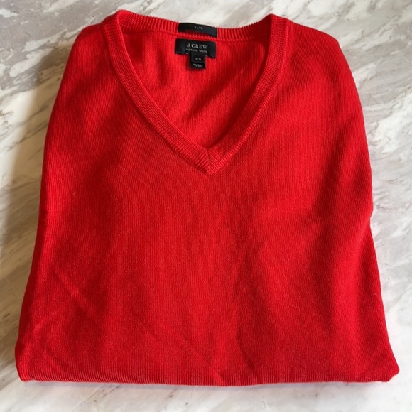 J. Crew | Sweaters | Jcrew Merino Wool Sweater In Tomato Red | Poshmark